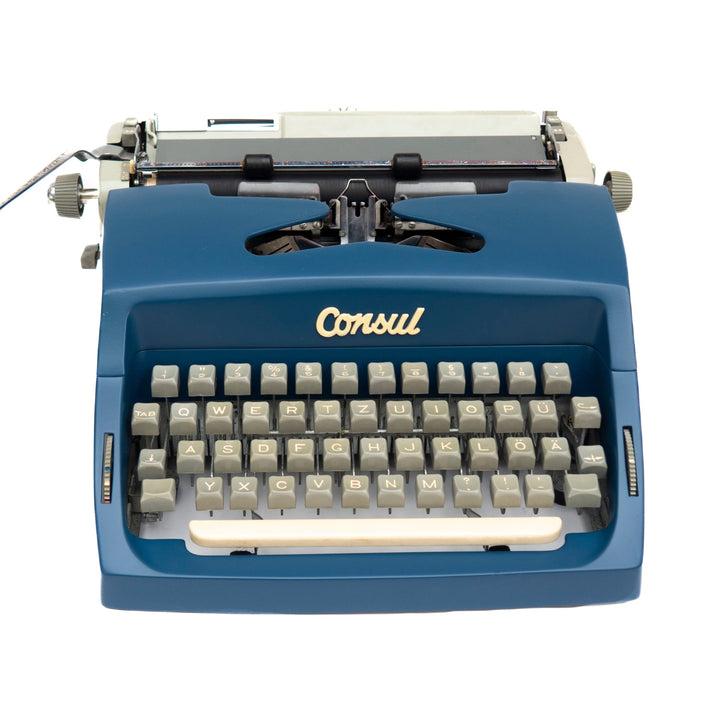 Dark Blue Typewriter Consul - Blackbird Typewriters