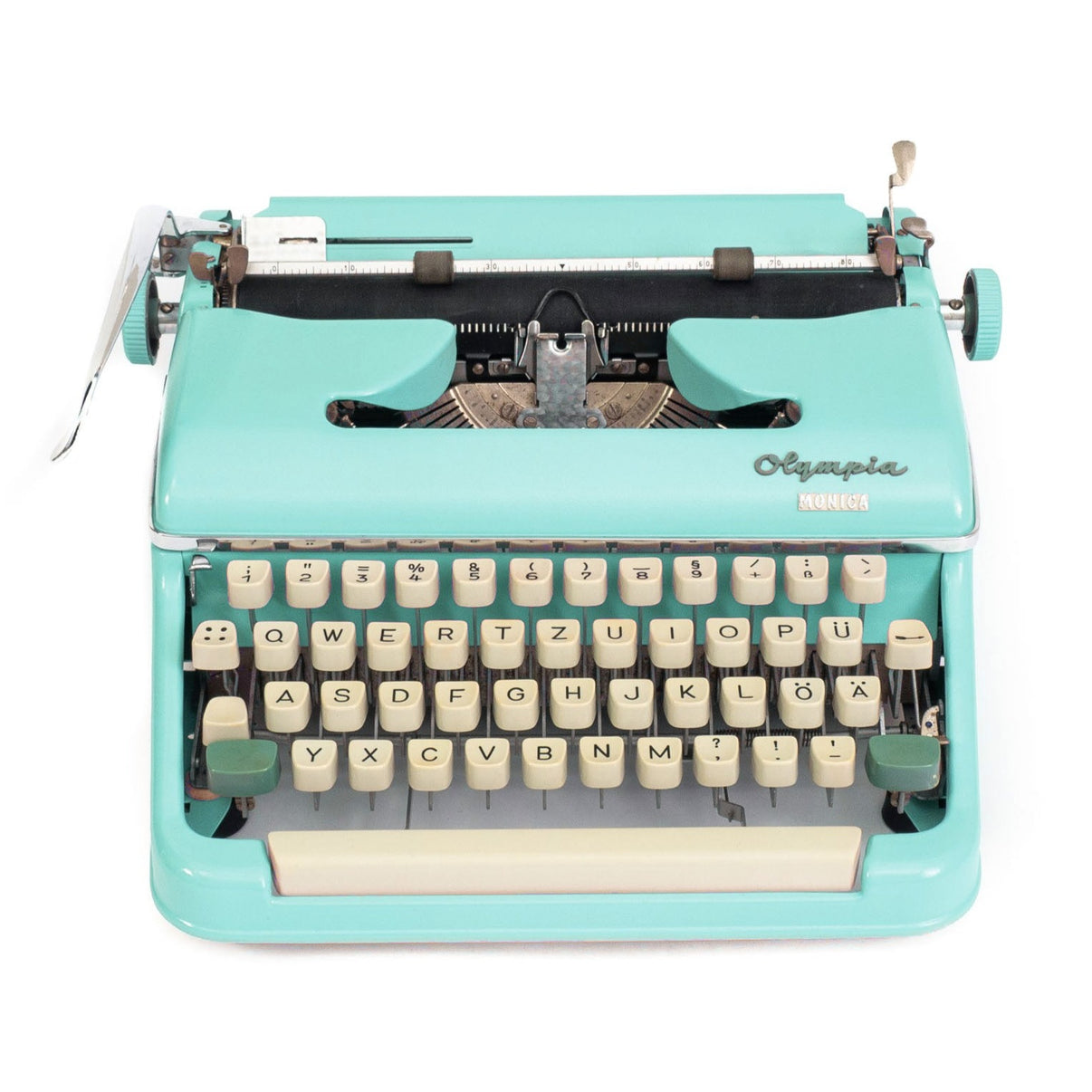 Mint Green Typewriter Olympia Monica - BLACKBIRD TYPEWRITERS ...